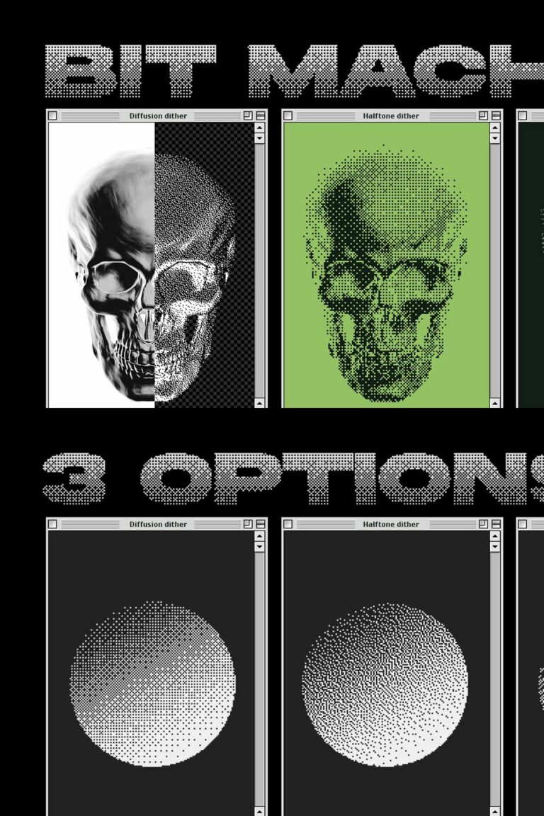 Bit Machine Halftone Action – MasterBundles