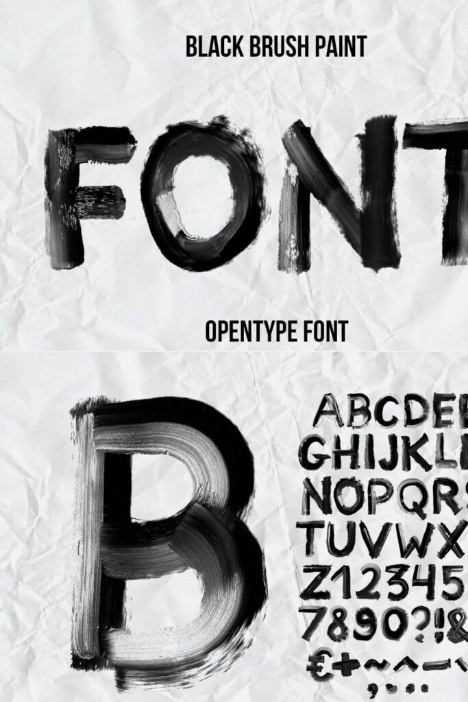 Black Brush Paint Font – MasterBundles