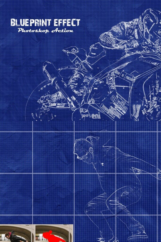 Blueprint Effect Photoshop Action – MasterBundles