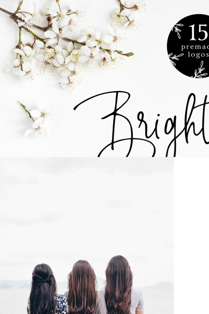 Bright Side script font & logos – MasterBundles