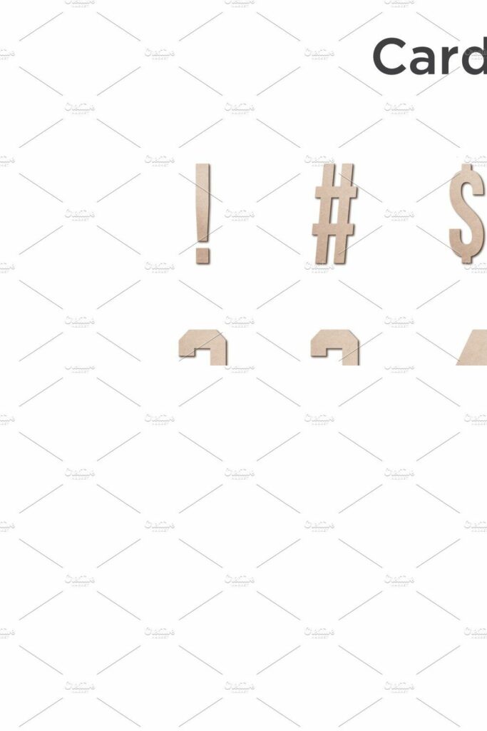 Cardboard Style Alphabet Typography – MasterBundles