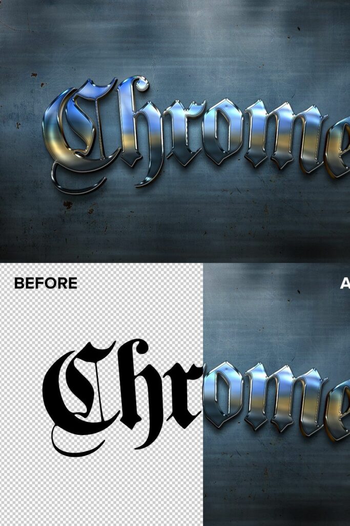 Chrome Text Styles for Photoshop – MasterBundles
