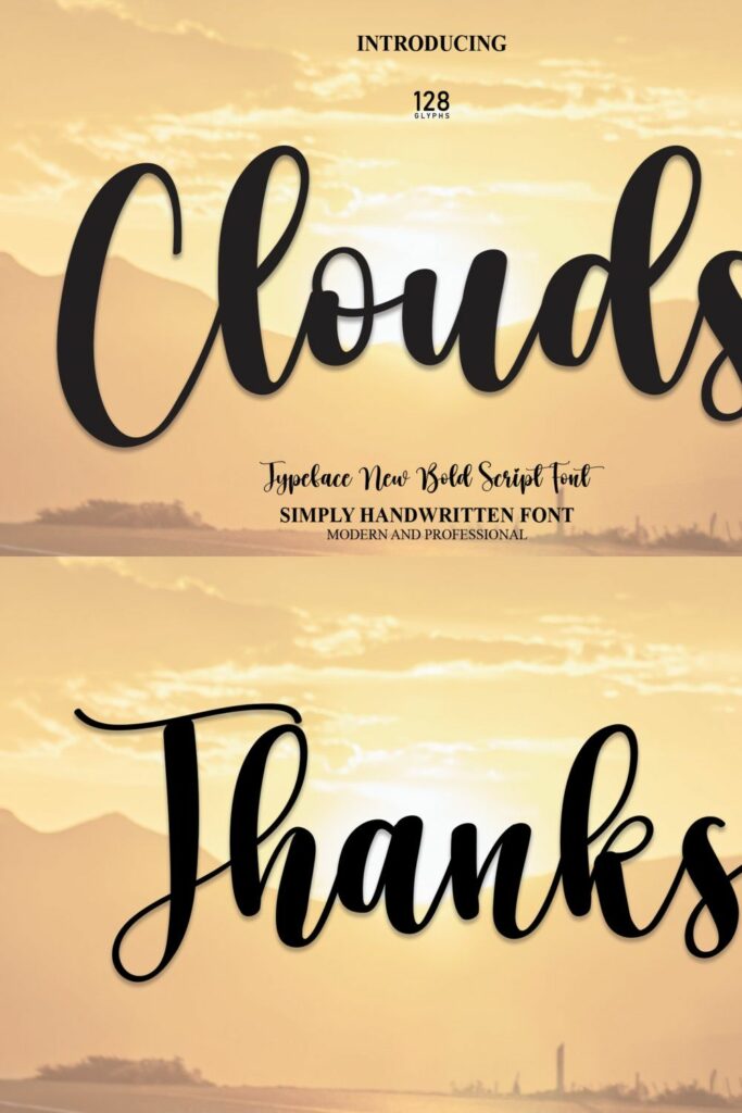 Clouds | Script Font – MasterBundles