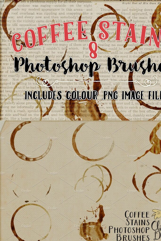 Coffee Stains Photoshop Brushes – MasterBundles