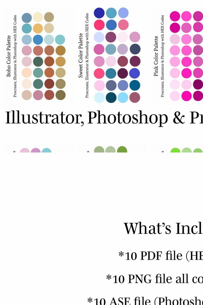 Color Palettes Procreate Illustrator – MasterBundles