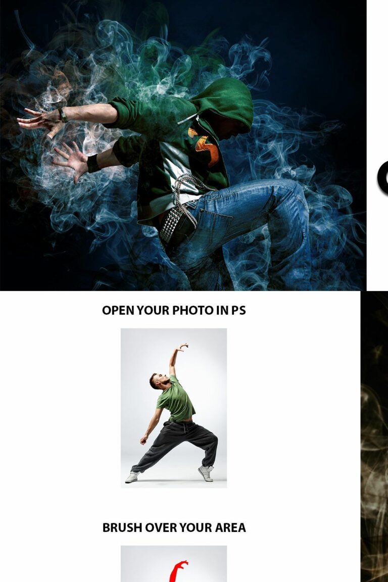 Color Smoke Photoshop Action – MasterBundles