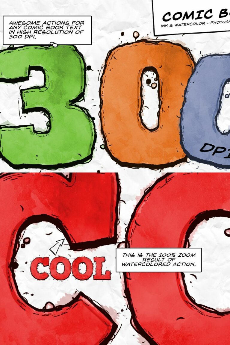Comic Book Ink Actions - 300 DPI – MasterBundles