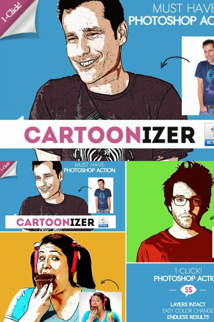 Comic Cartoon Photoshop Action – MasterBundles