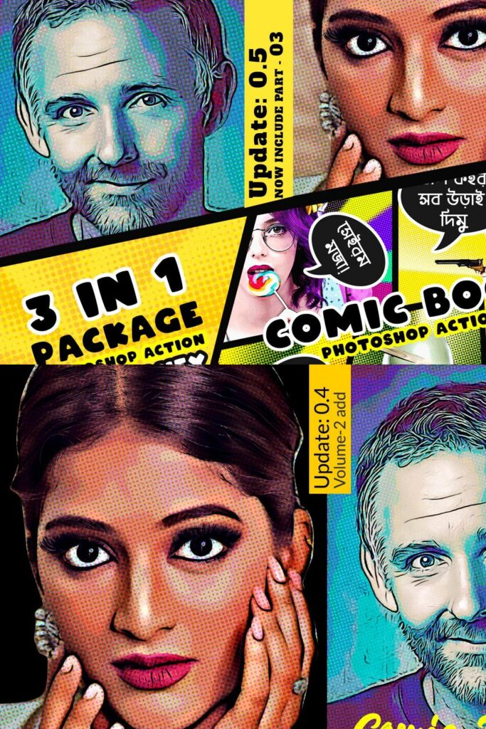 Comic Effect Photoshop Action – MasterBundles