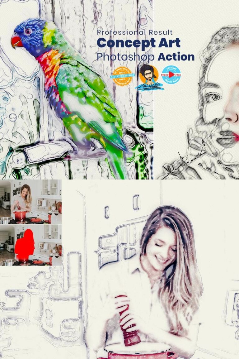 Concept Art Photoshop Action – MasterBundles