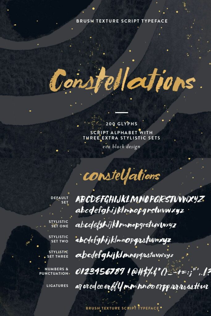 Constellations Textured Script – MasterBundles