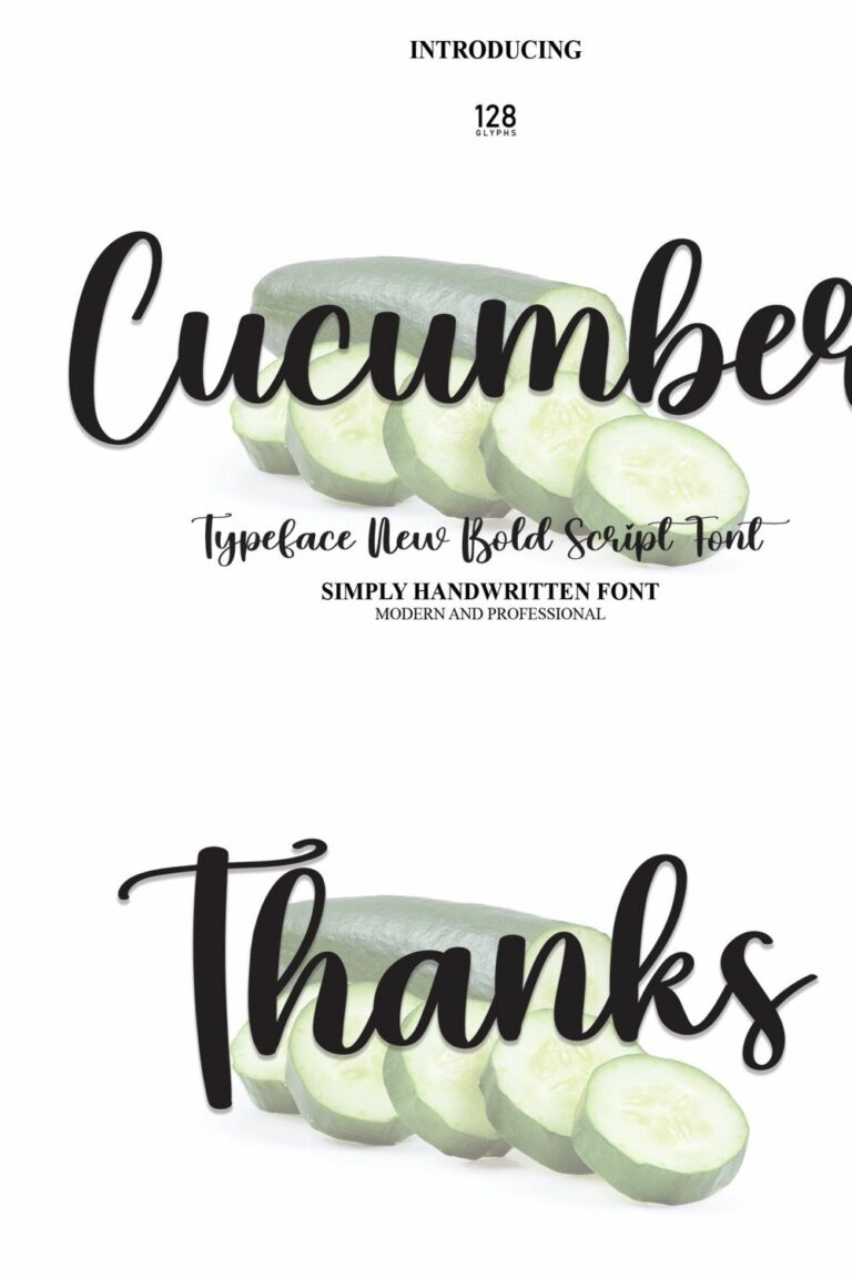 Cucumber | Script Font – MasterBundles