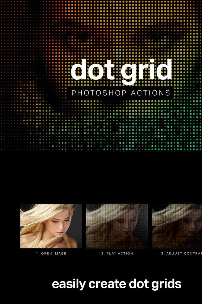 Dot Grid Photoshop Actions – MasterBundles