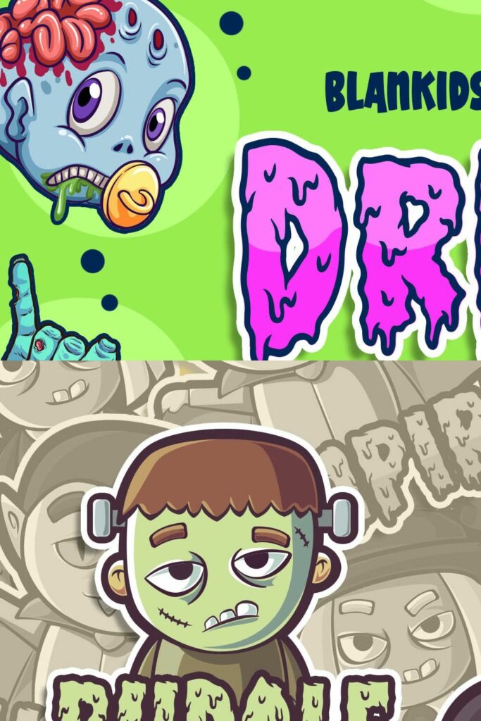 Drippy Zombie a playful Spooky Font – MasterBundles