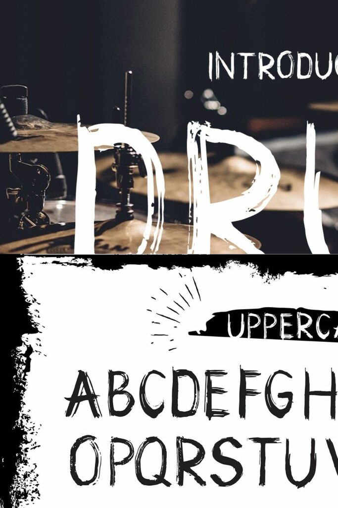 Drum. Handmade brush display font – MasterBundles