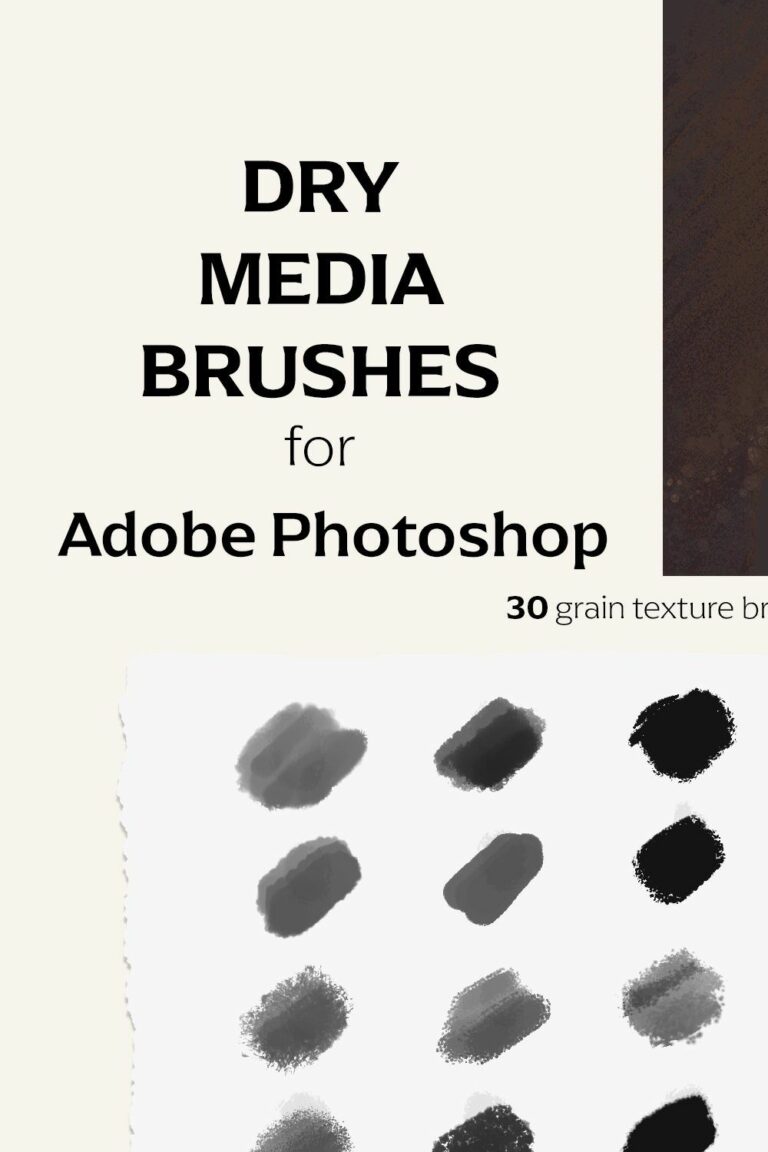 Dry Media Brushes - PS – MasterBundles