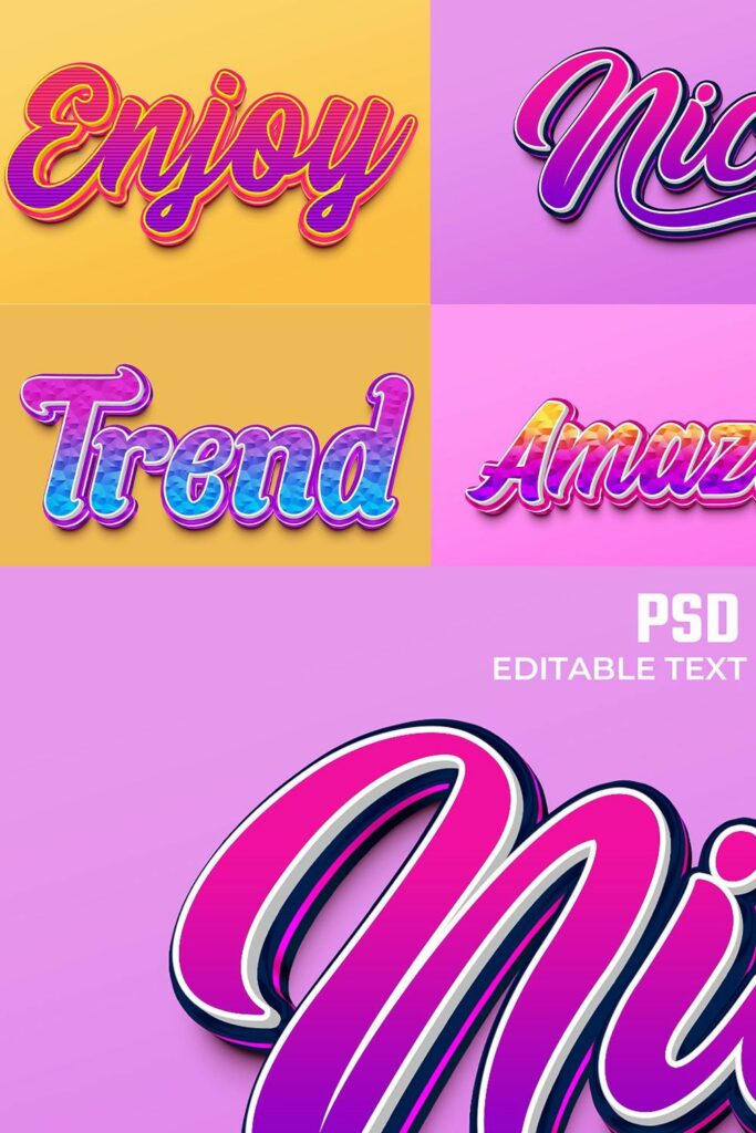 Editable Photoshop 3D Text Effects – MasterBundles