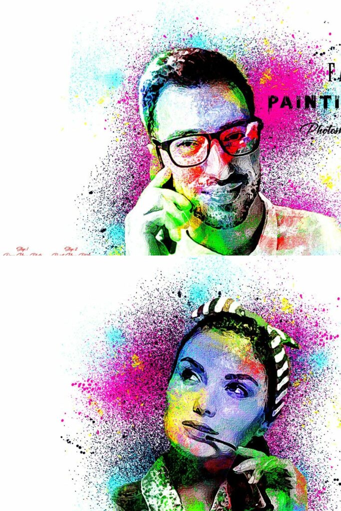Face Painting Art Photoshop Action – MasterBundles