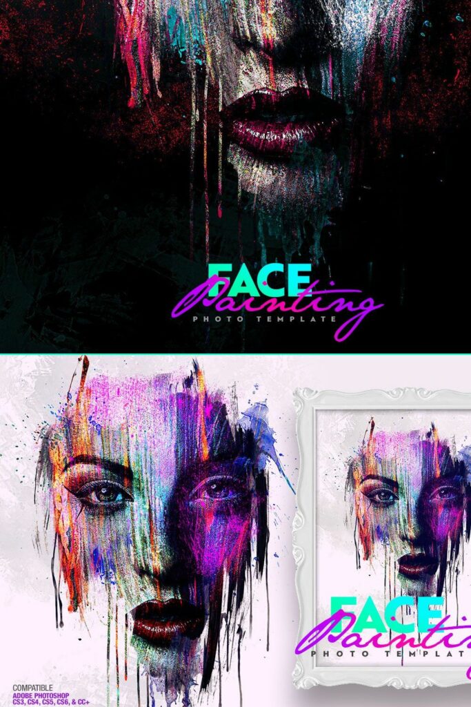 Face Painting Photo Template – MasterBundles