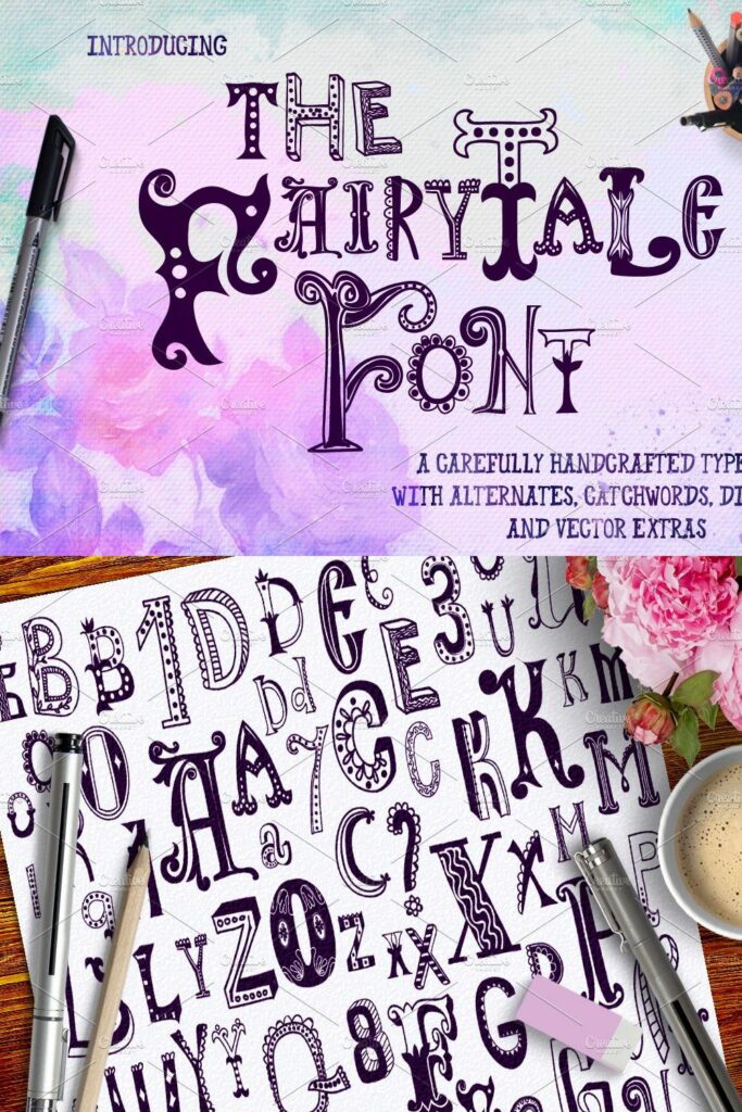 Fairy Tale Font with Extras – MasterBundles