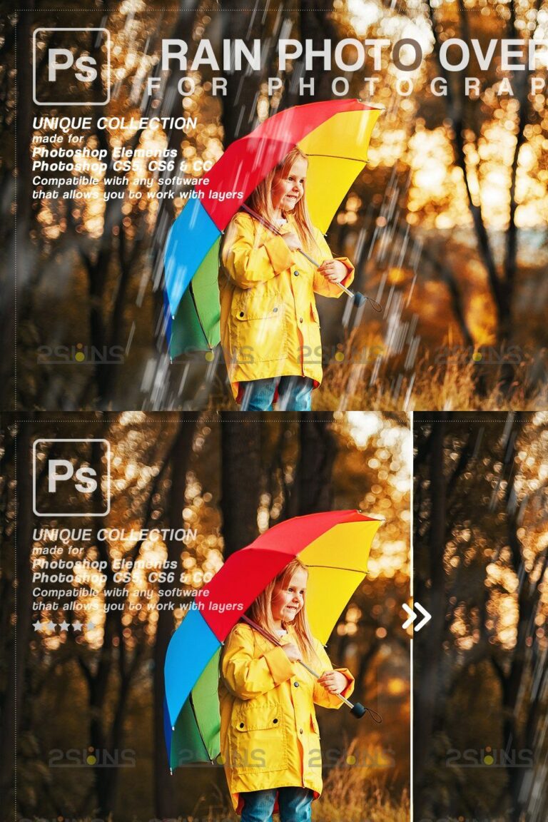 Falling PNG Rain Weather Overlays – MasterBundles