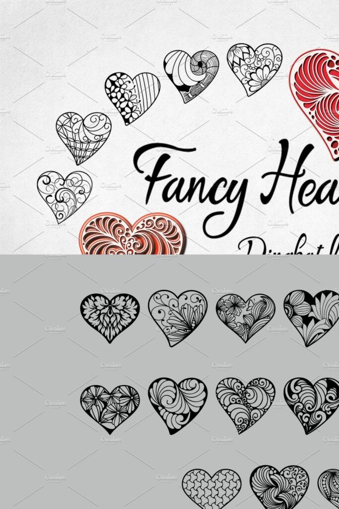 Fancy Hearts Dingbat Font – MasterBundles