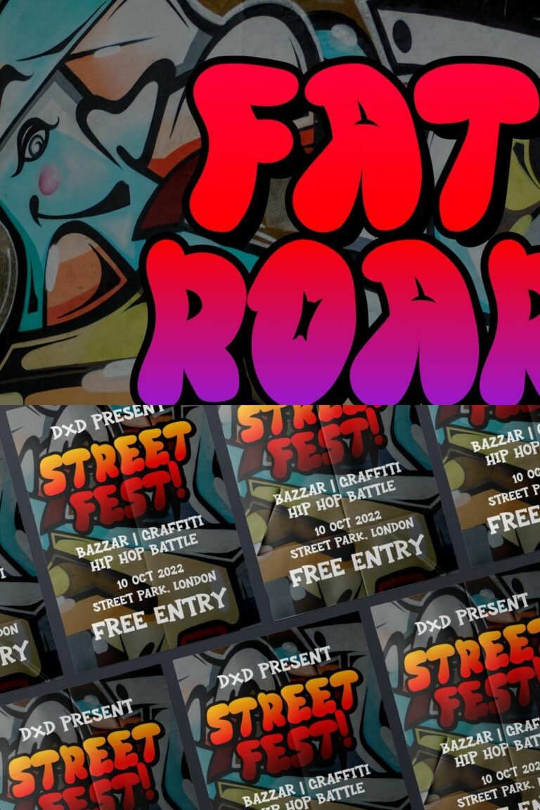 FAT ROAR- Cartoon Graffiti font – MasterBundles