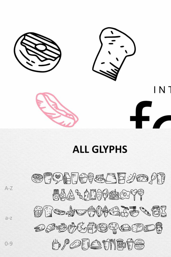 Food Doodle Dingbat – MasterBundles