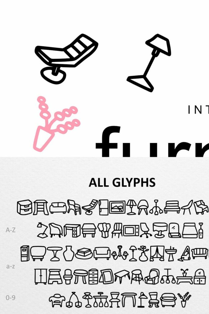 Furniture Doodle Dingbat – MasterBundles