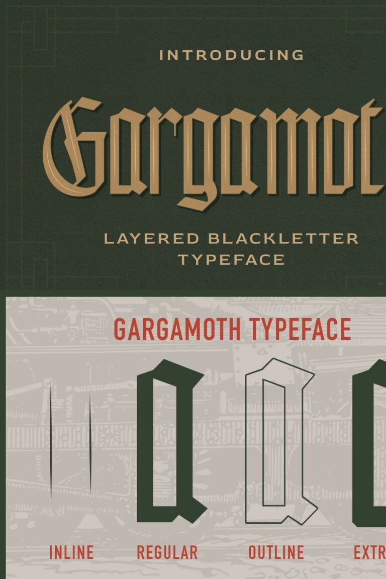 Gargamoth - Blackletter Typeface – MasterBundles