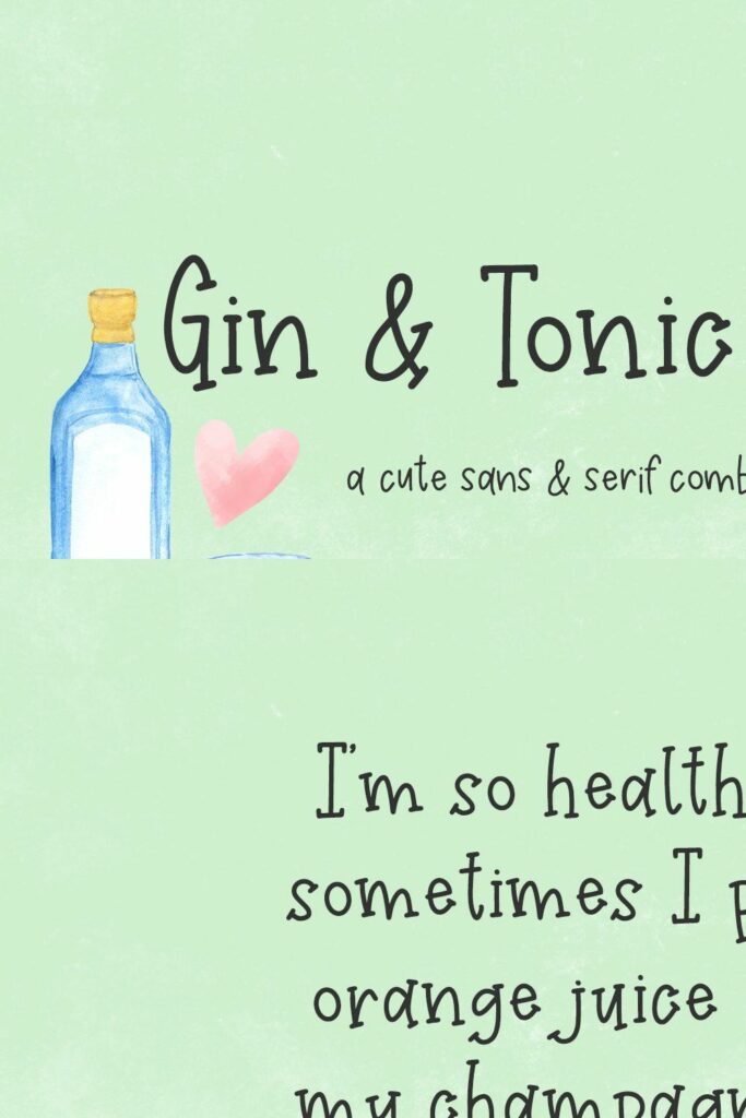 Gin and Tonic Font Duo – MasterBundles