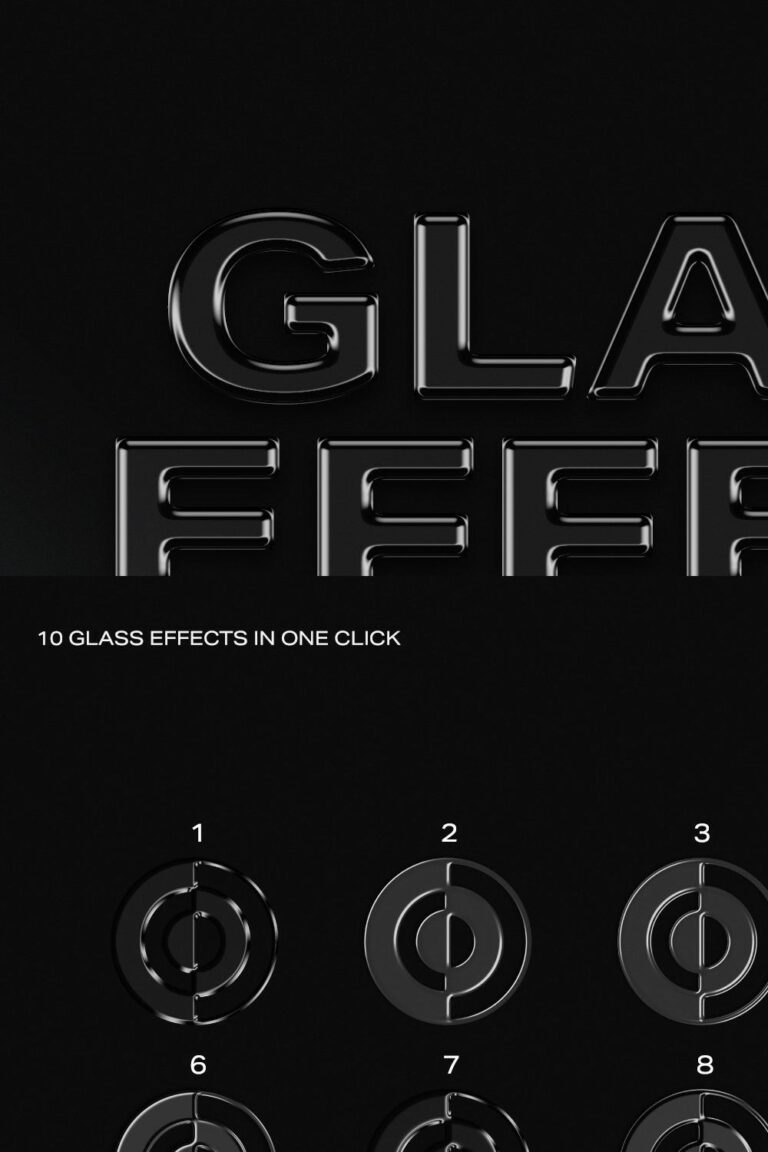 Glass Effect Photoshop Styles – MasterBundles