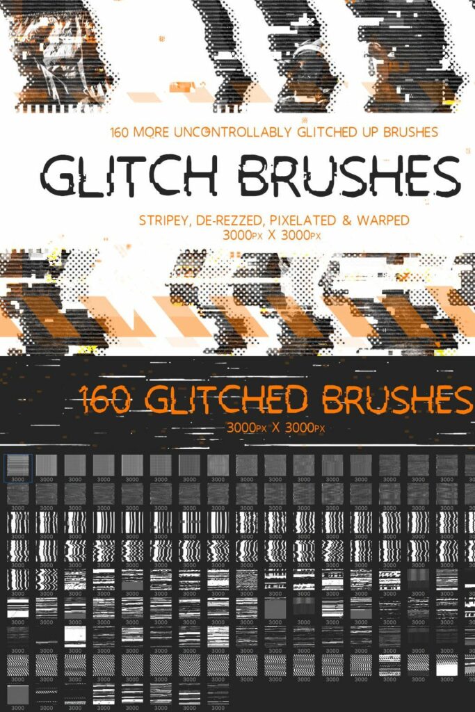 Glitch Brushes 2 – MasterBundles