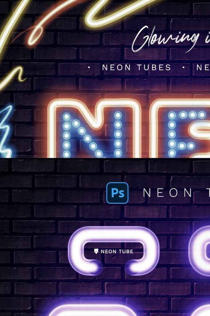 Glowing Neon Photoshop Brushes – MasterBundles