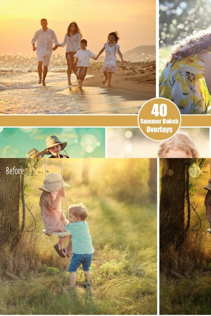 Golden Summer Bokeh Photo Overlays – MasterBundles