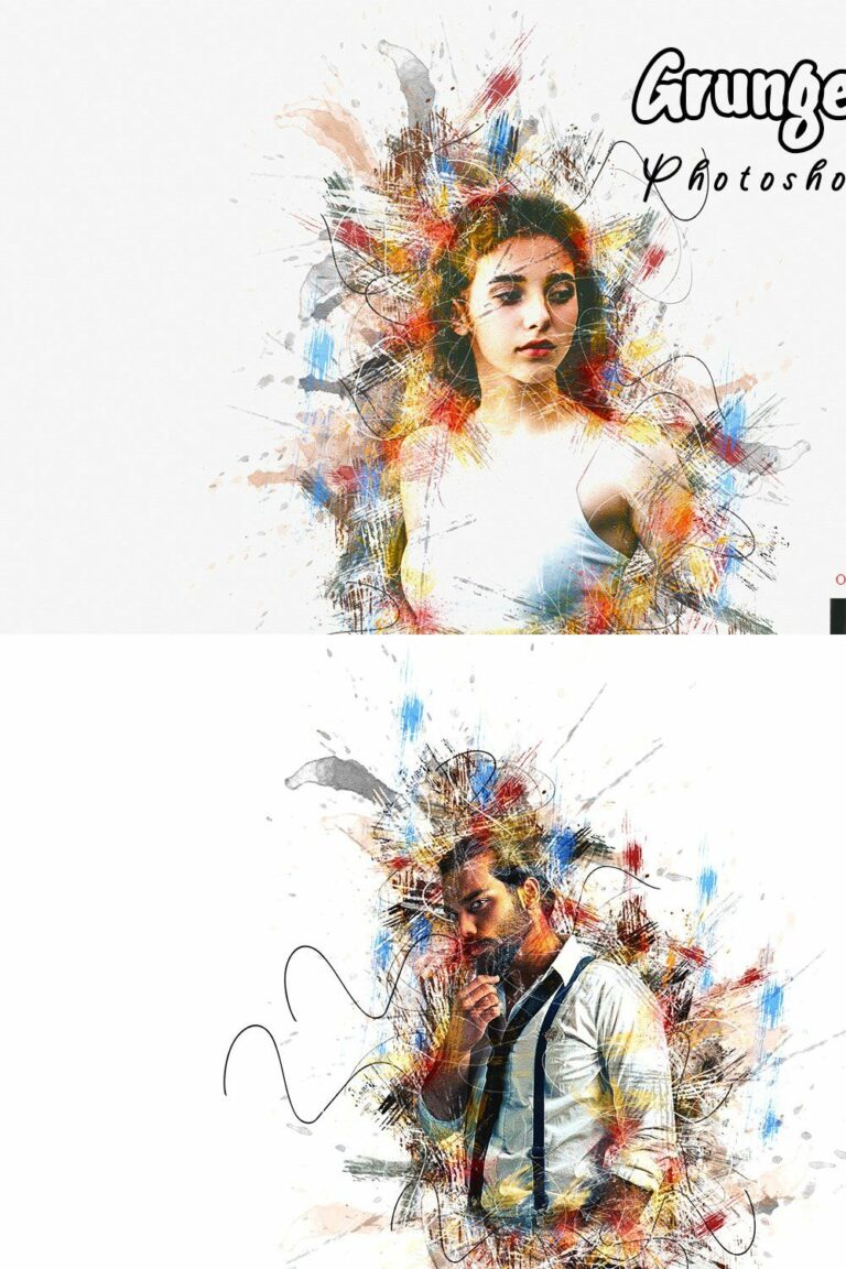 Grunge Effect Photoshop Action – MasterBundles