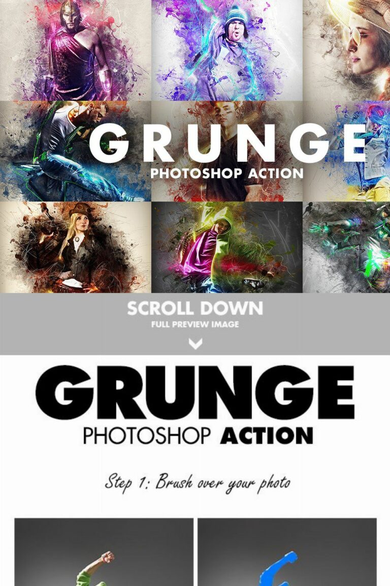 Grunge Photoshop Action – MasterBundles