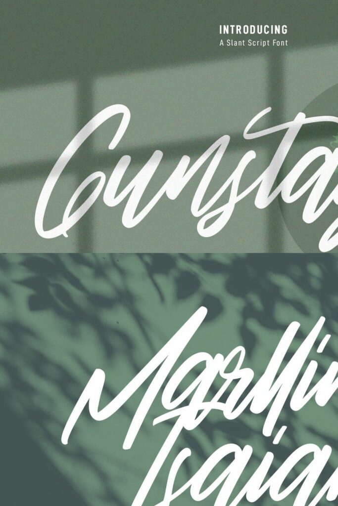 Gunstages Slanted Script Font – MasterBundles