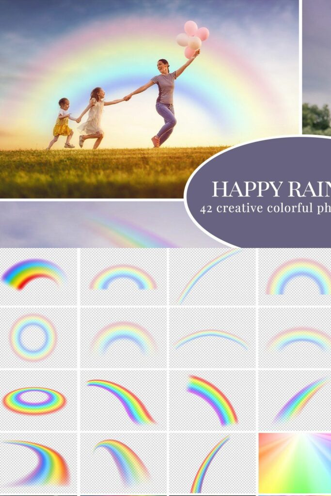 Happy Rainbow Photo Overlays – MasterBundles