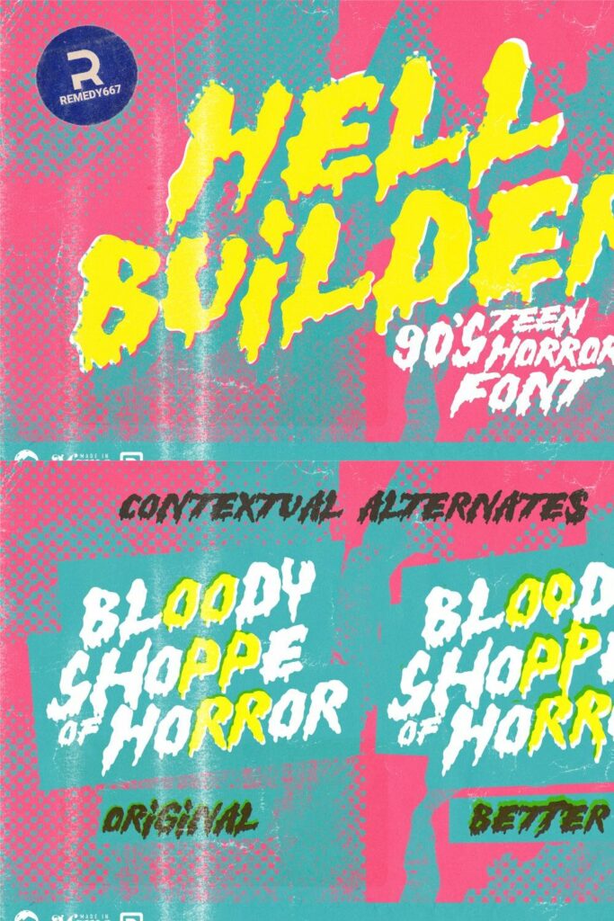 Hell Builder - 90's Teen Horror Font – MasterBundles