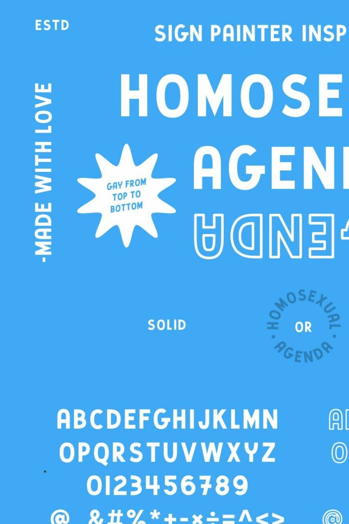 Homosexual Agenda -Sign Painter Sans – MasterBundles