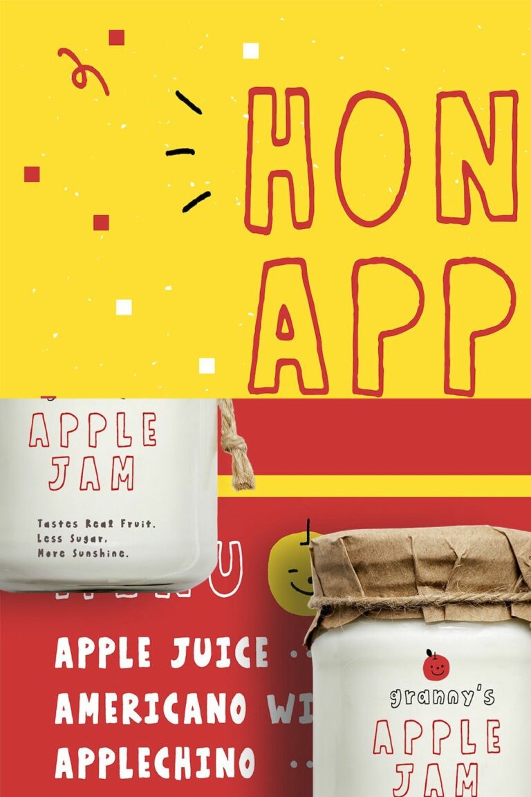 Honey Apple - Juicy Typeface – MasterBundles