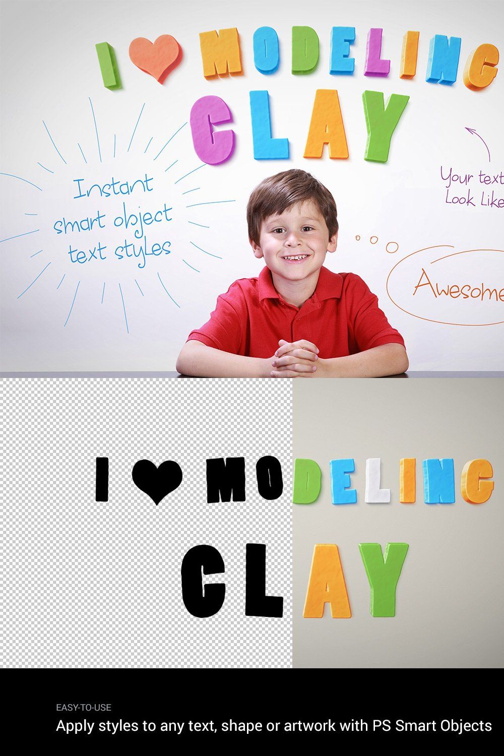 I Modeling Clay — Text Effects – MasterBundles