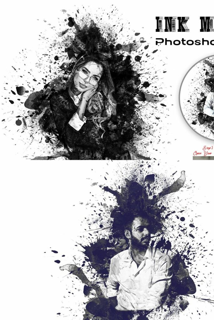 Ink Macula Photoshop Action – MasterBundles
