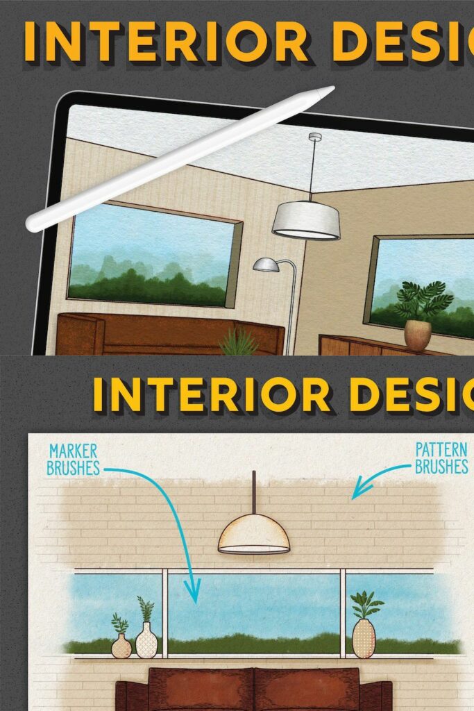 Interior Design Toolkit Procreate – MasterBundles