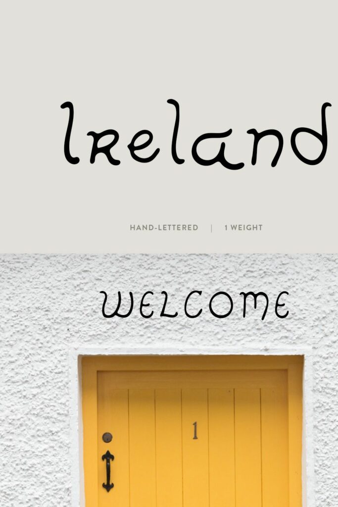 Ireland / hand lettered font – MasterBundles