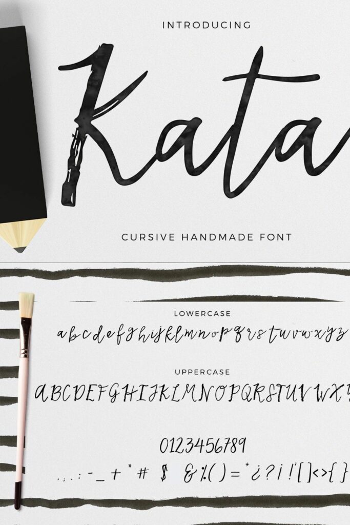 Kata!- cursive handmade font – MasterBundles