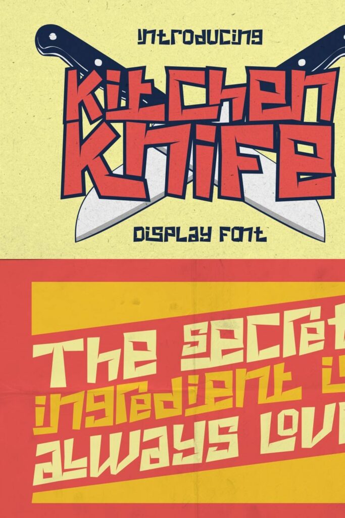 Kitchen Knife - Display Font – MasterBundles
