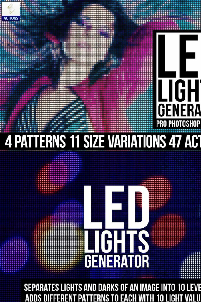 Led Lights Generator PS Actions – MasterBundles