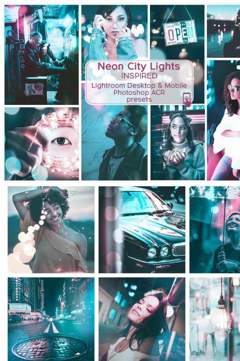Lr & Ps Presets ACR Neon City Lights – MasterBundles